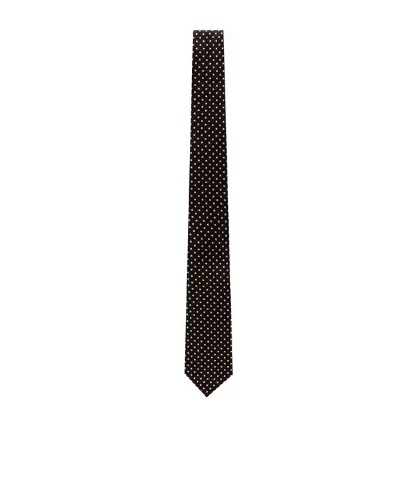 TOM FORD Micro Check 6cm Tie - Black