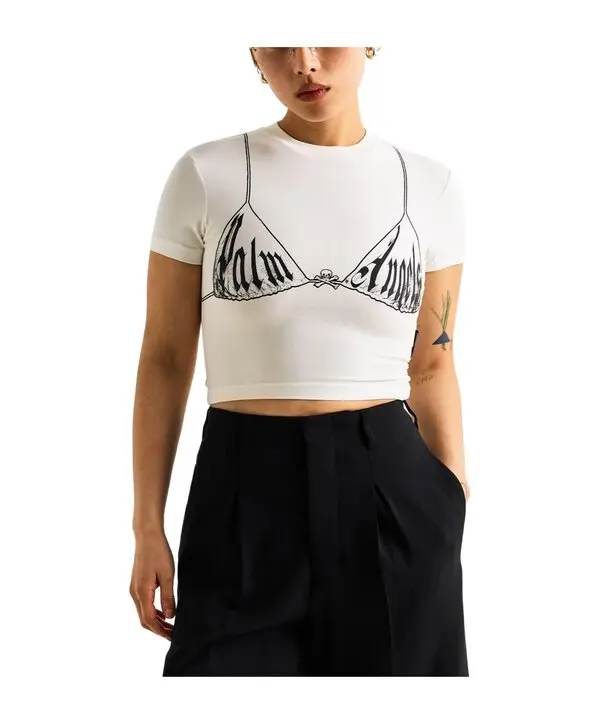 Palm Angels Cropped Fitted Tshirt