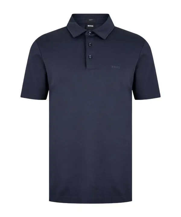 Hugo Boss Solid Color Polo Shirt - Blue