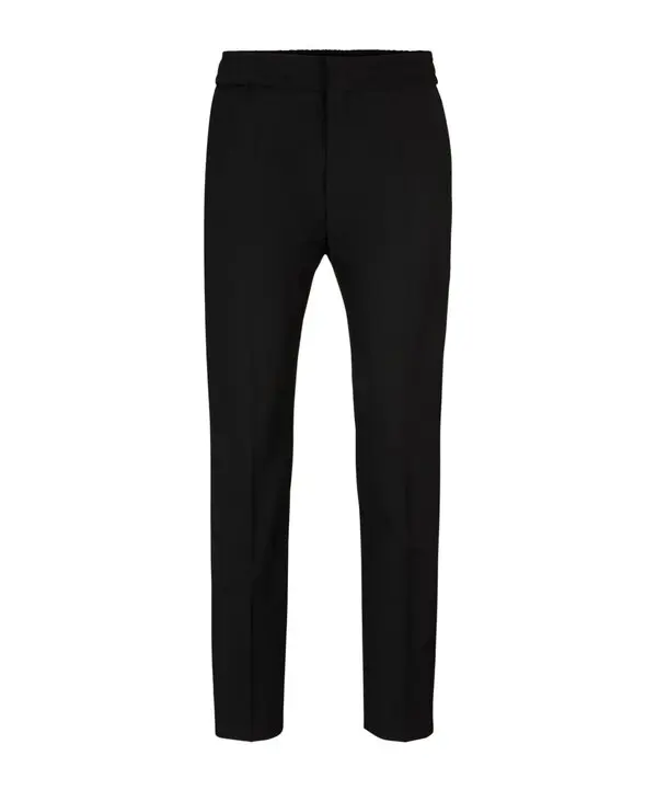 Hugo Boss Solid Color Skinny Trousers - Black