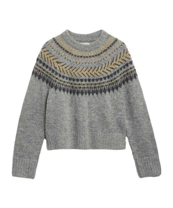 Barbour Fair Isle Knit Sweater - Grey Multicolour