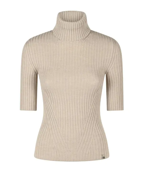 Herno Turtleneck Knit Top - Nude