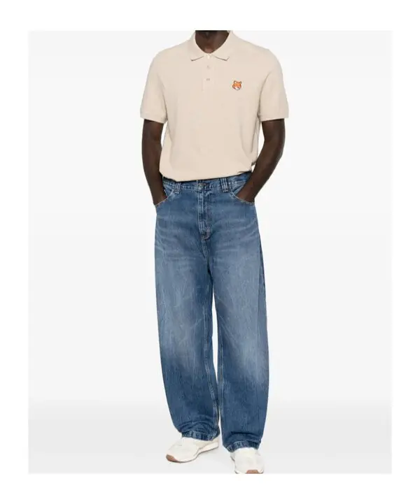 Maison Kitsuné Fox Head Patch Polo Shirt