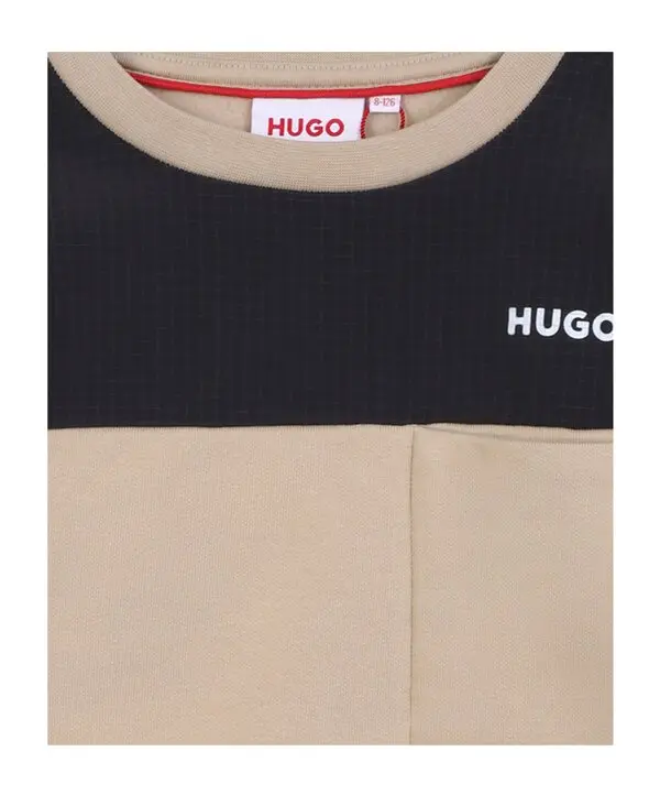 Hugo Boss Crewneck Long Sleeve Top With Pocket Detail
