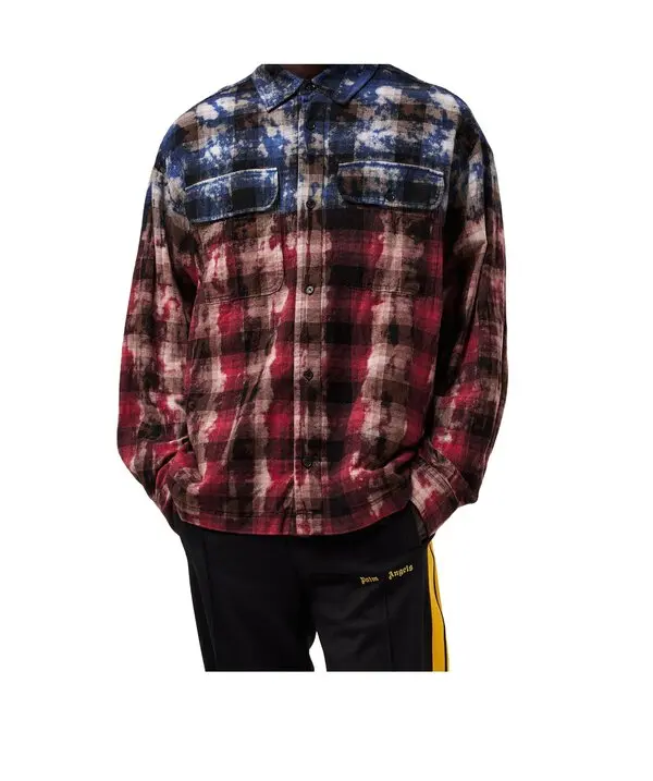 Palm Angels Long Sleeve Plaid Shirt