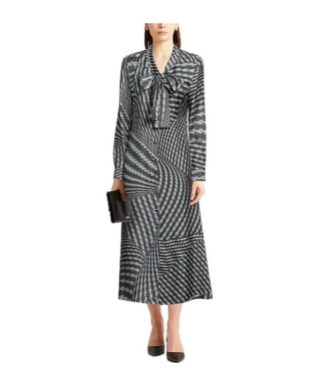 Tory Burch Satin Floral Print Shirt Dress