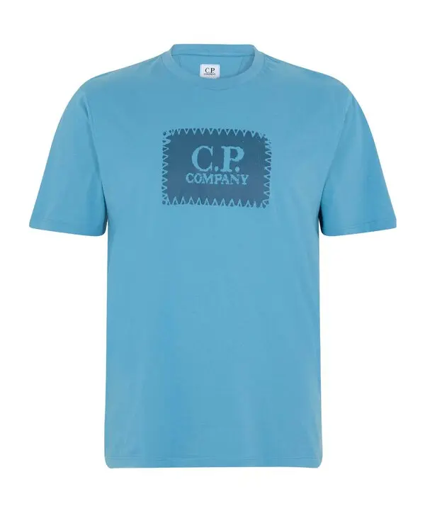 C.P. COMPANY Block Logo Regular Fit T-shirt - Blue