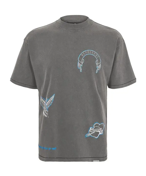 REPRESENT Mockneck Shortsleeve Tshirt - Gray