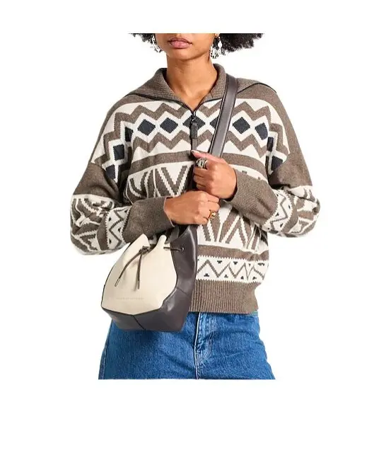 Brunello Cucinelli Two-tone Leather Bucket Bag