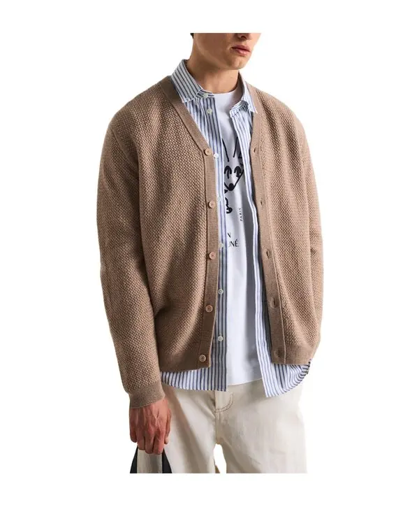 Maison Kitsuné Lightweight Wool Cardigan