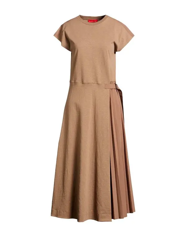 MAXCO. Max&co. Midi Dress With Pleated Skirt And Belt