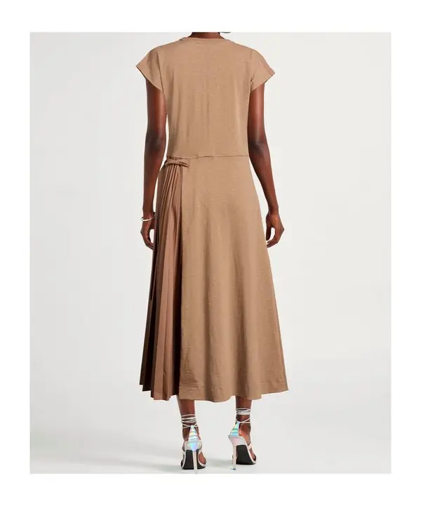 MAXCO. Max&co. Midi Dress With Pleated Skirt And Belt