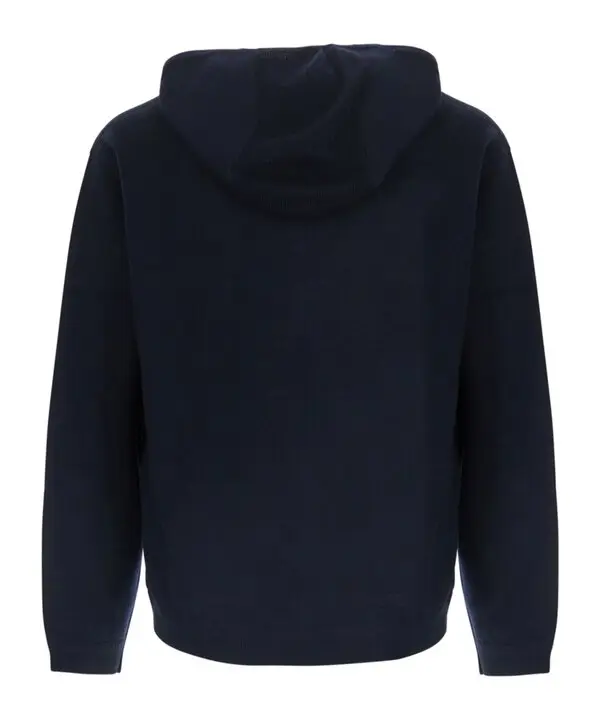 Emporio Armani Zip-up Knitted Hoodie