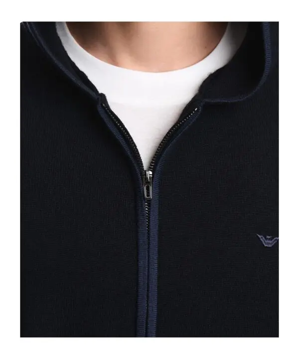 Emporio Armani Zip-up Knitted Hoodie