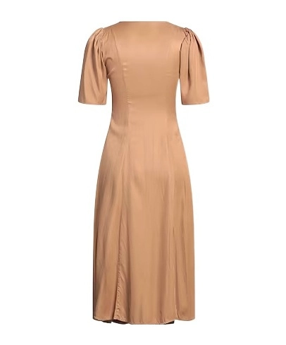 GANNI Midi Dress With V-neck And Short Sleeves