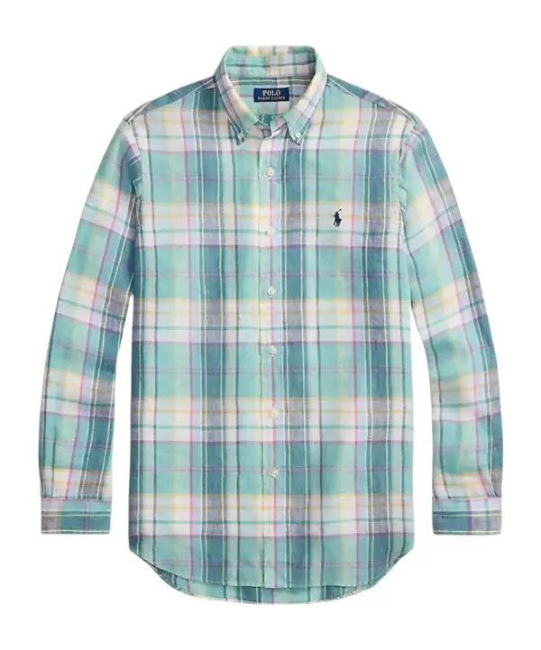 Polo Ralph Lauren Checked Linen Shirt - Green