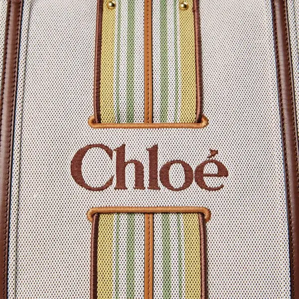 Chloé Canvas Tote Bag With Embroidered Logo