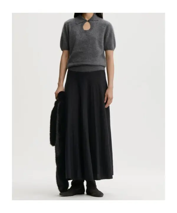 BY MALENE BIRGER Polo Collar Short-sleeved Knit Sweater