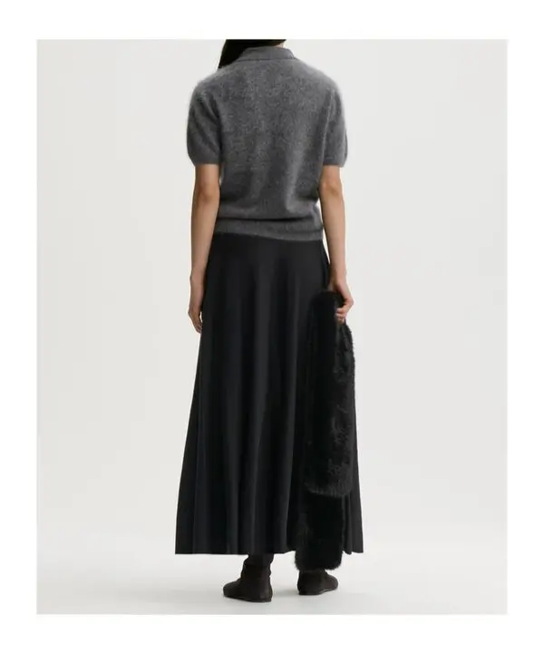 BY MALENE BIRGER Polo Collar Short-sleeved Knit Sweater