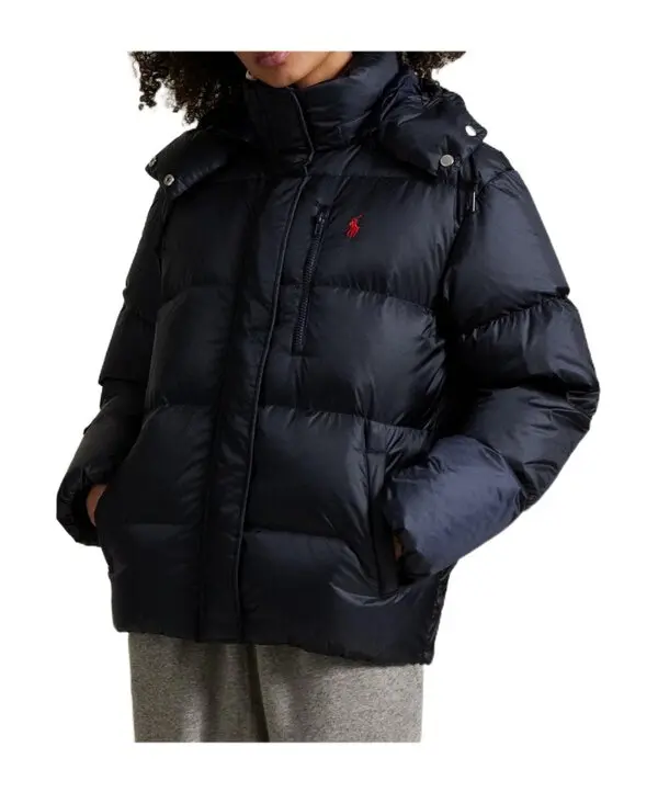 Polo Ralph Lauren Quilted Hooded Puffer Jacket - Black