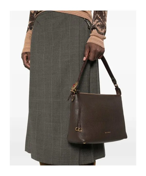 Etro Pebbled Leather Shoulder Bag
