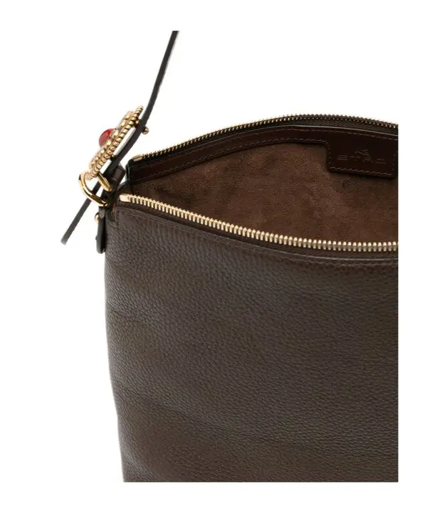 Etro Pebbled Leather Shoulder Bag
