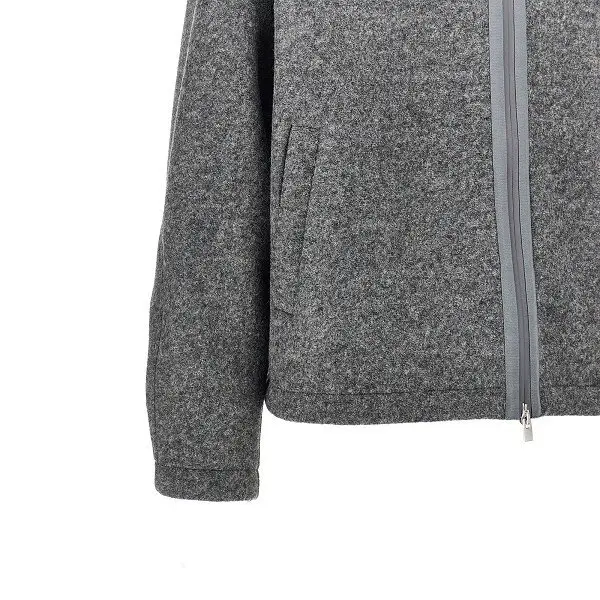 Herno Zip-up Hooded Heathered Wool-blend Casual Jacket