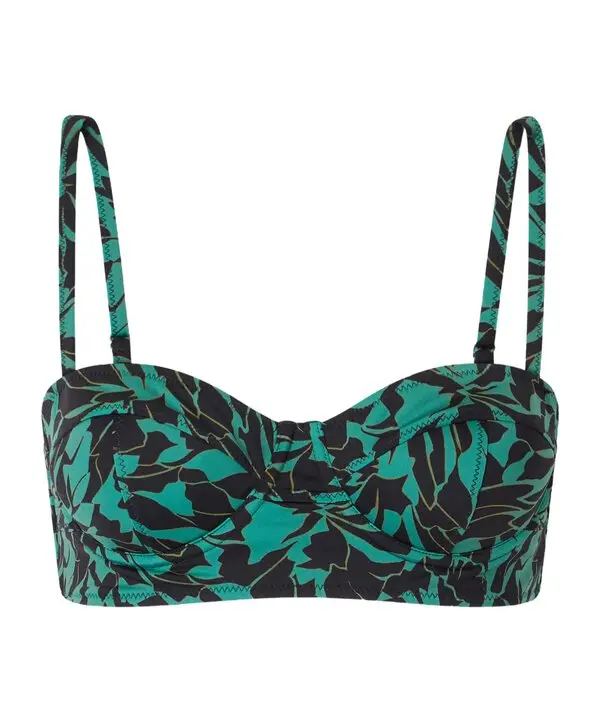 Ulla Johnson Floral-print Bikini Top - Green
