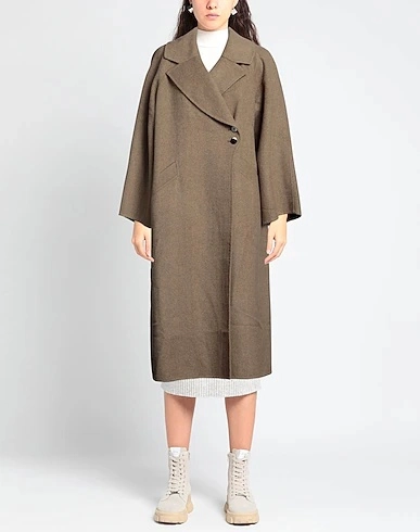 GANNI Single-breasted Brushed-felt Coat