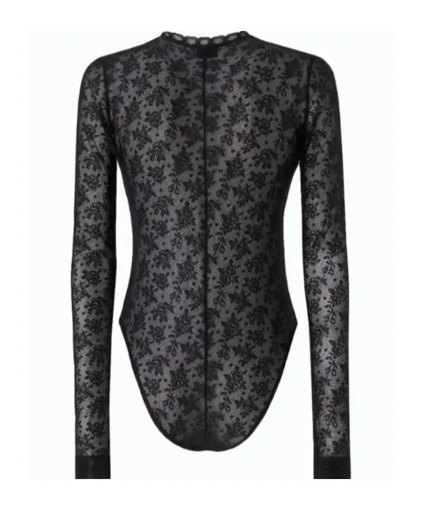 Pinko Floral-lace V-neck Bodysuit