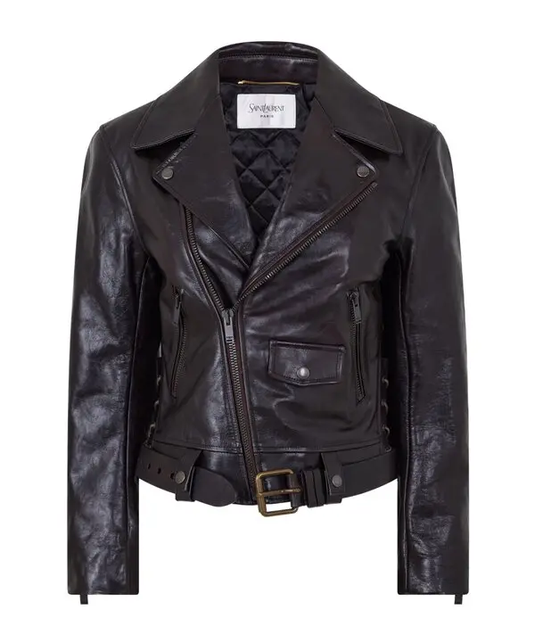 Saint Laurent Leather Jacket - Black