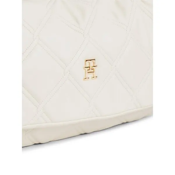 Tommy Hilfiger Quilted Shoulder Bag With Gold Tone Hardware