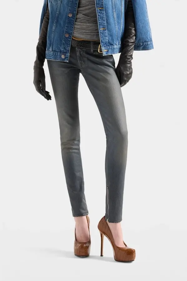 7 For All Mankind Slim Fit Ankle Zip Jeans