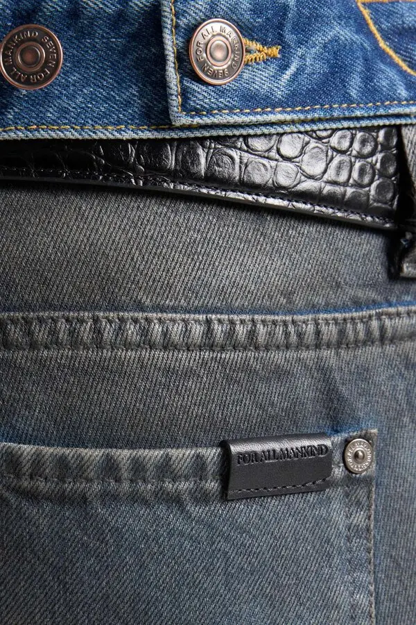 7 For All Mankind Slim Fit Ankle Zip Jeans