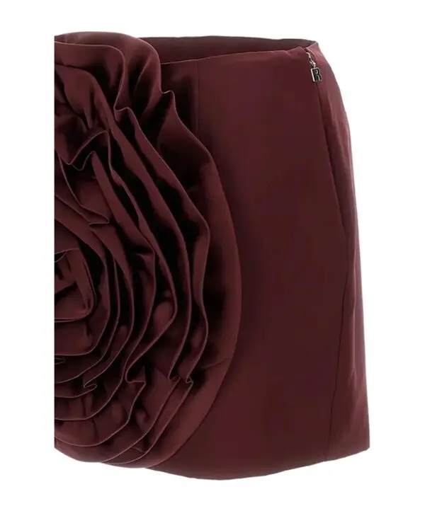 ROTATE BY BIRGER CHRISTENSEN Mini Skirt With 3d Rose Appliqu