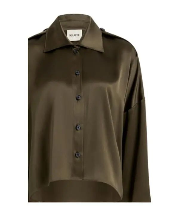 Khaite Bodine Silk Charmeuse Shirt