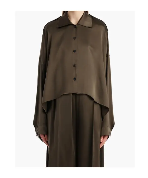 Khaite Bodine Silk Charmeuse Shirt
