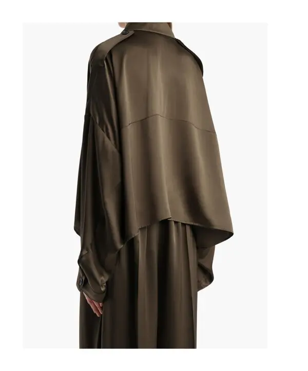 Khaite Bodine Silk Charmeuse Shirt