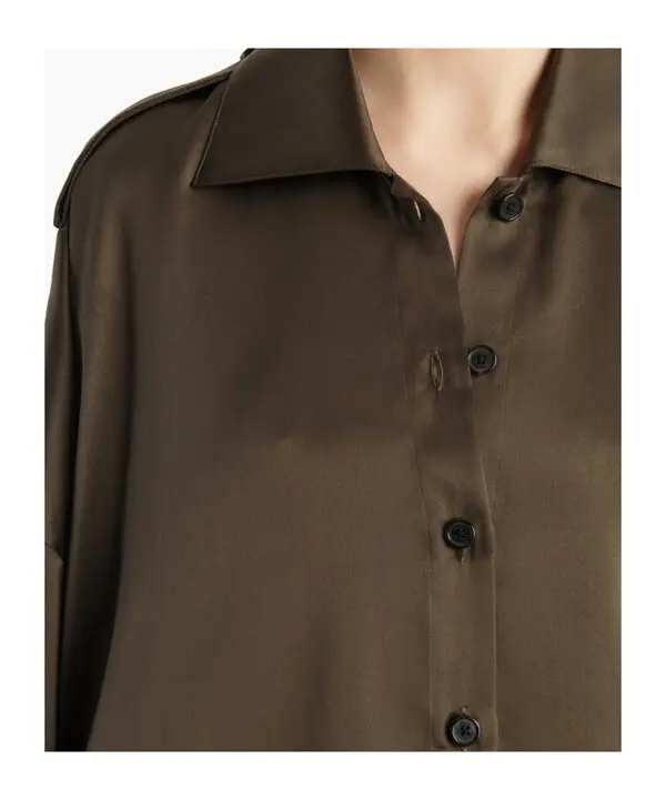 Khaite Bodine Silk Charmeuse Shirt
