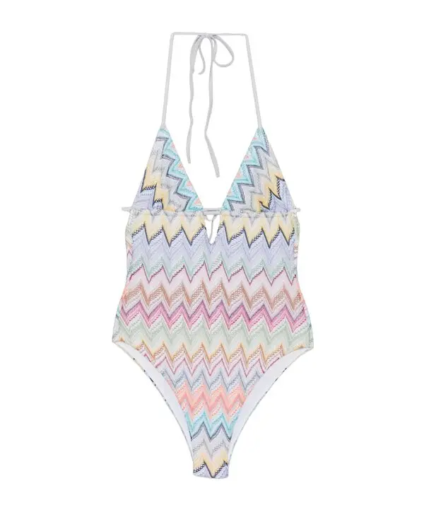 Missoni Zigzag Halterneck One Piece - Multicolor