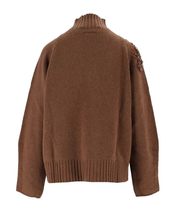 Ermanno Scervino Bead-embellished High-neck Sweater