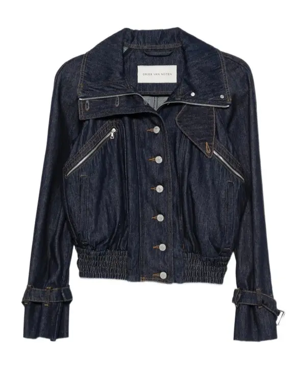 Dries Van Noten Denim Jacket With High Neck