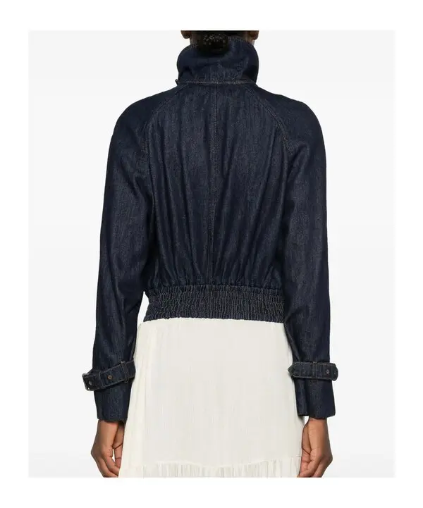 Dries Van Noten Denim Jacket With High Neck