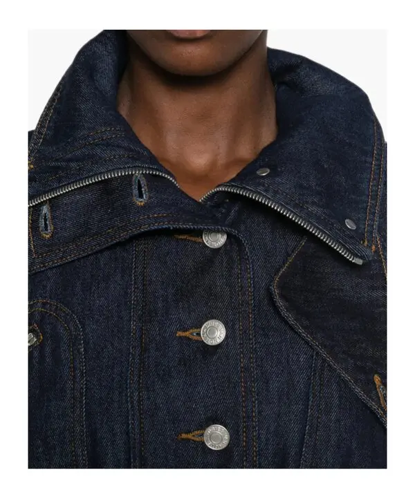 Dries Van Noten Denim Jacket With High Neck
