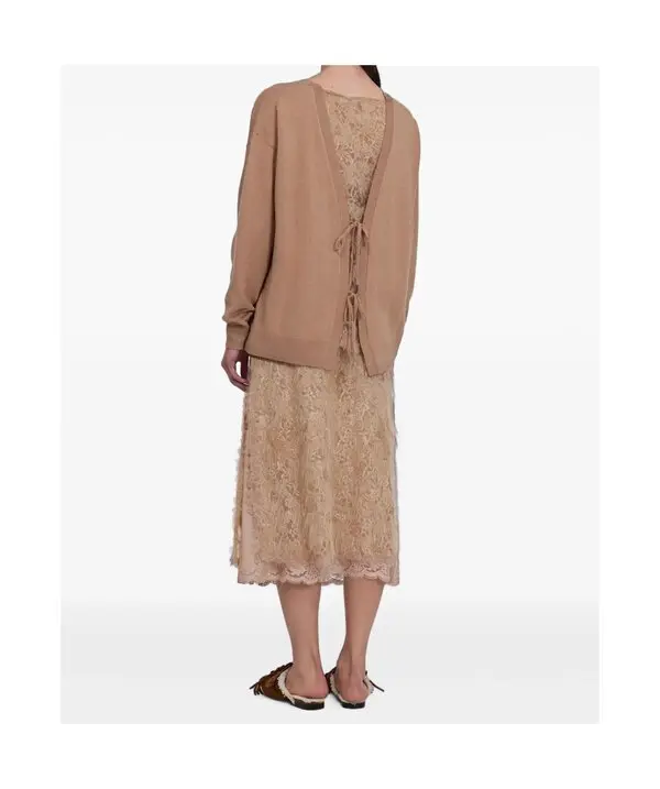 ERMANNO FIRENZE Lace-up Knit Top
