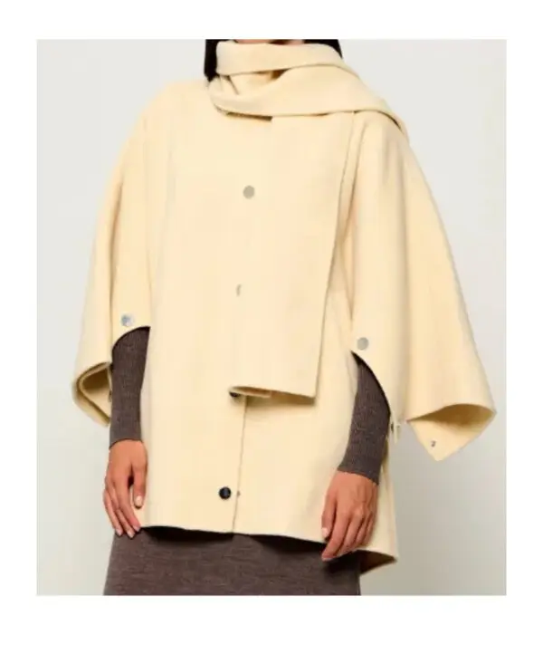 Pinko Long-sleeved Coat With Scarf Detail
