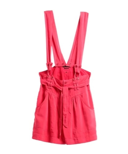 Isabel Marant Étoile High-waisted Overalls Shorts - Orange