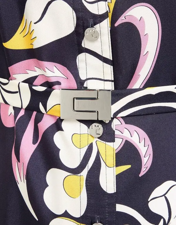 Tory Burch Floral Long-sleeve Shirt Dress