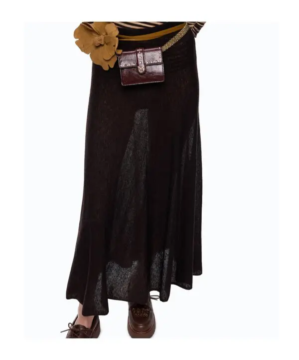 Pinko Knitted A-line Midi Skirt