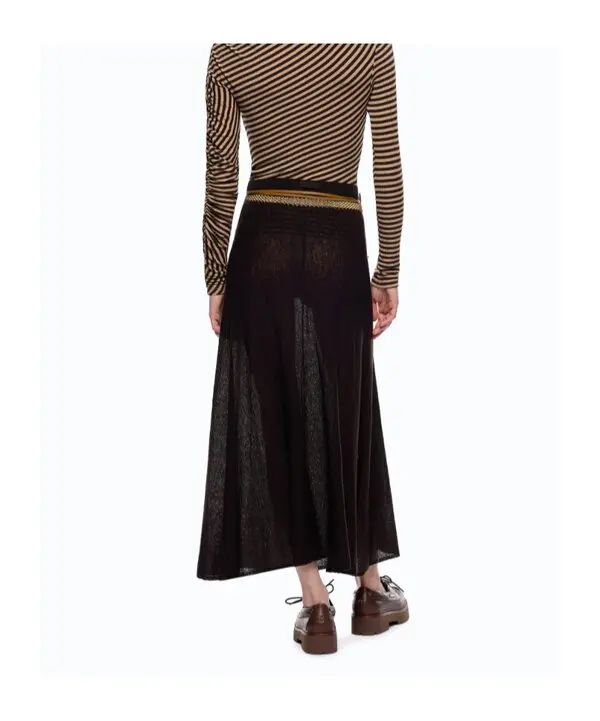 Pinko Knitted A-line Midi Skirt